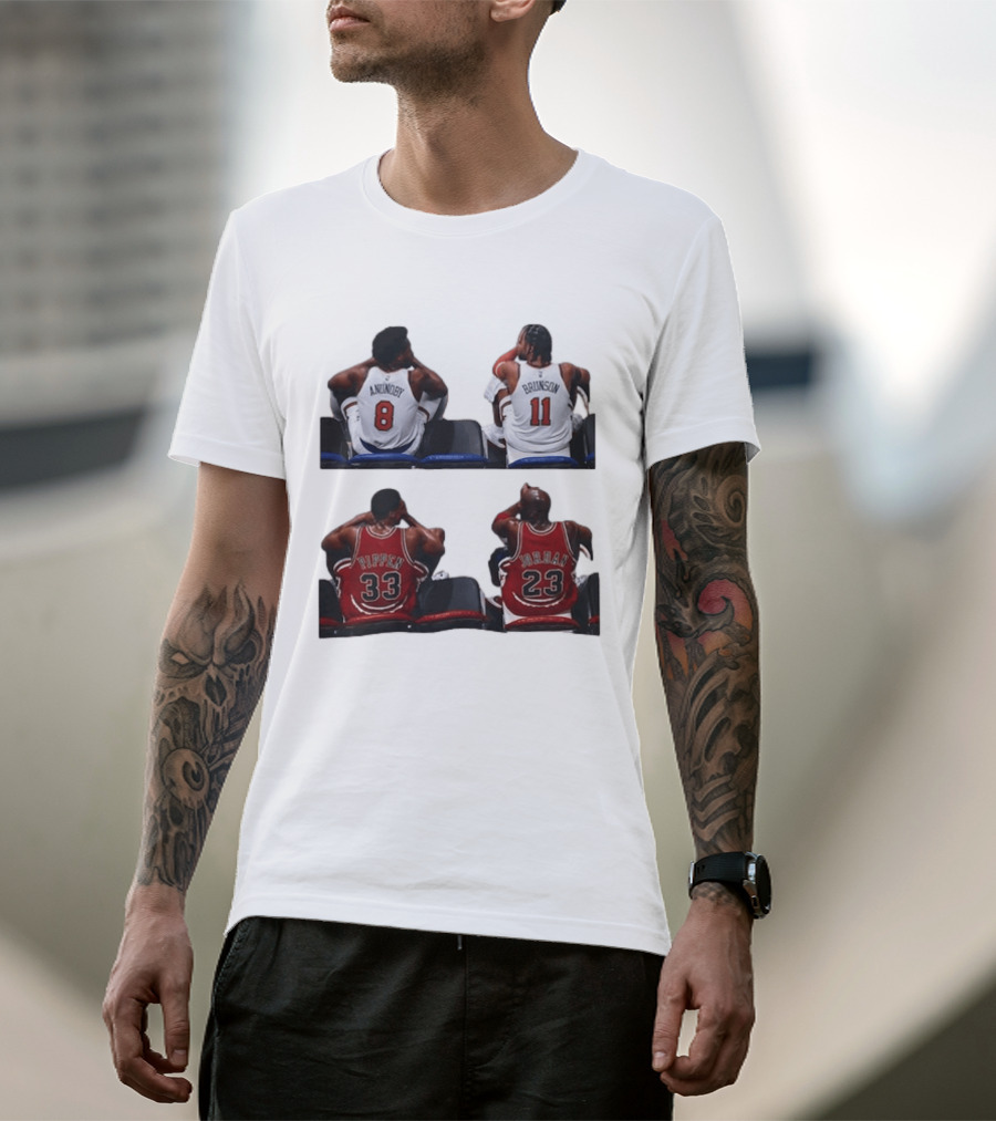 OG Anunoby Jalen Brunson Knicks Scottie Pippen Michael Jordan Bulls Legends 23 33 11 8 T-Shirt