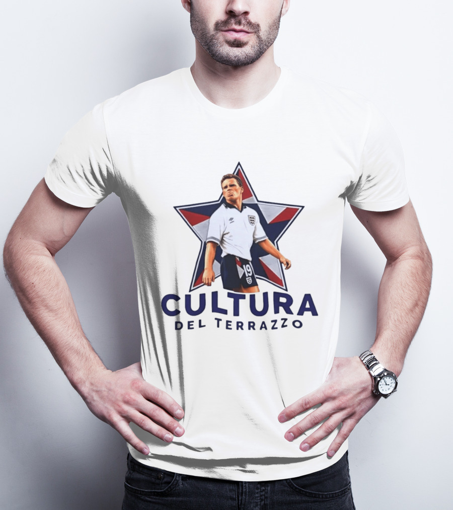 Paul Gascoigne England 19 Cultura Del Terrazzo Star T-Shirt