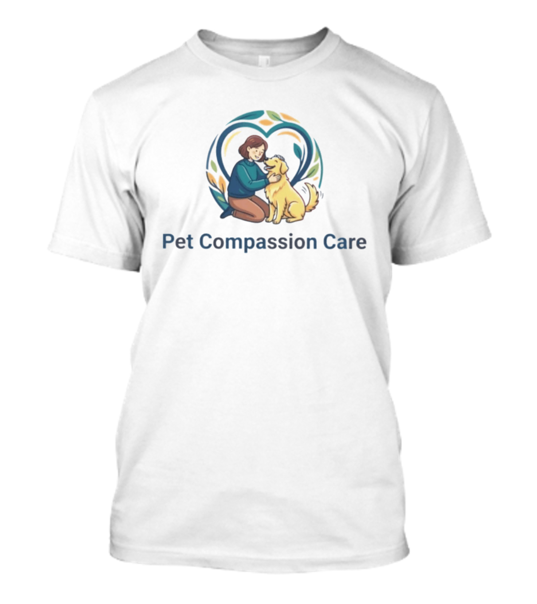 Pet Compassion Care Heartwarming Human Canine Bond And Love T-Shirt
