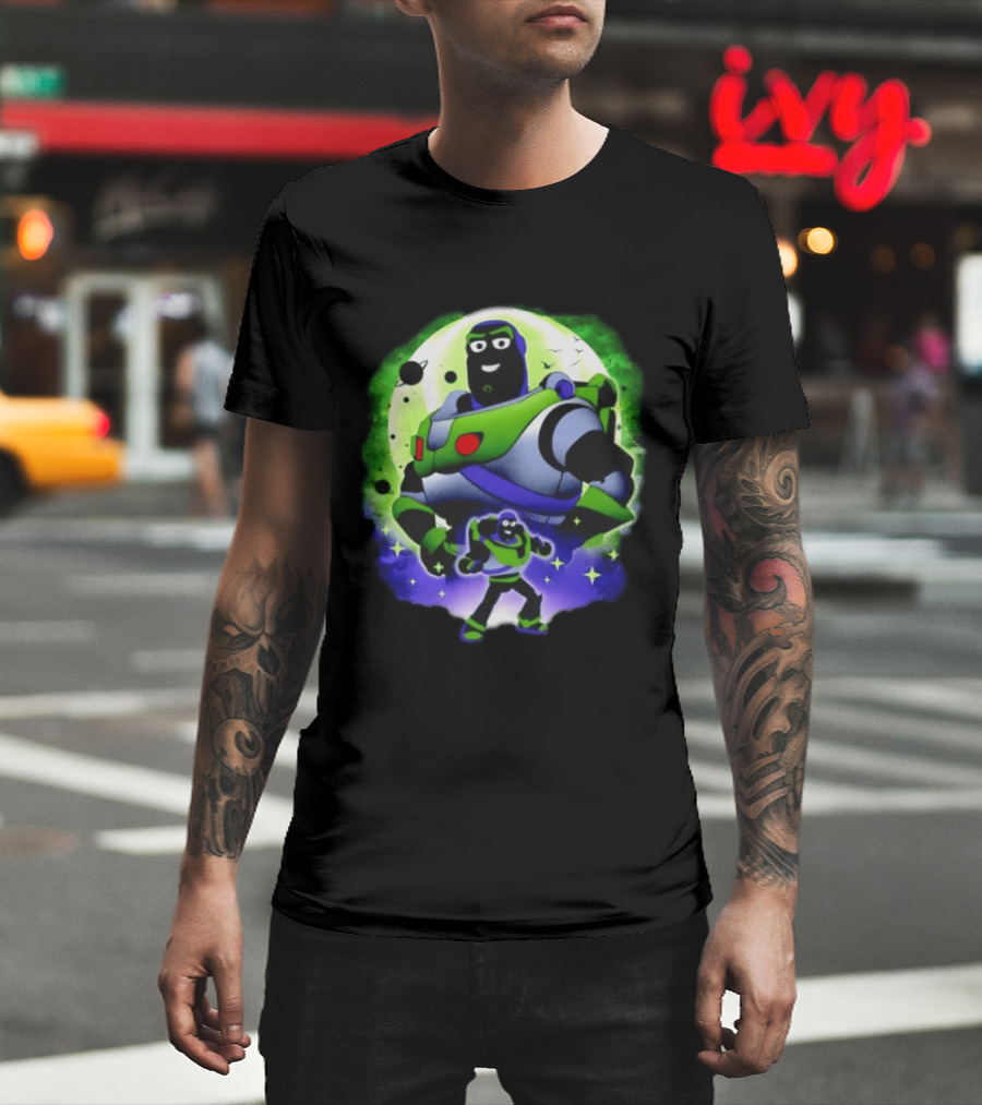 Buzz Lightyear Space Ranger Moon Planetary System Toy Story Galaxy T-Shirt