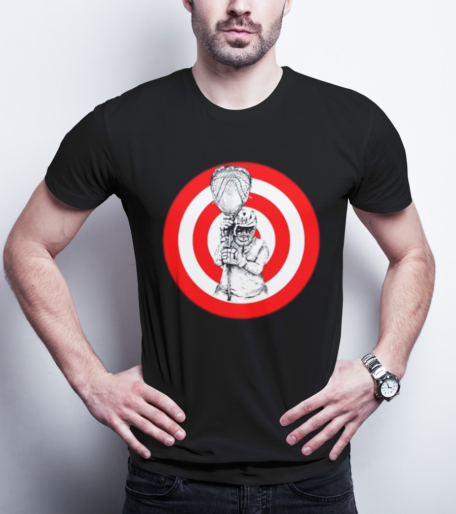 Lacrosse Player Bullseye Target Sport Athlete Competition Training Practice Goalkeeper T-Shirt