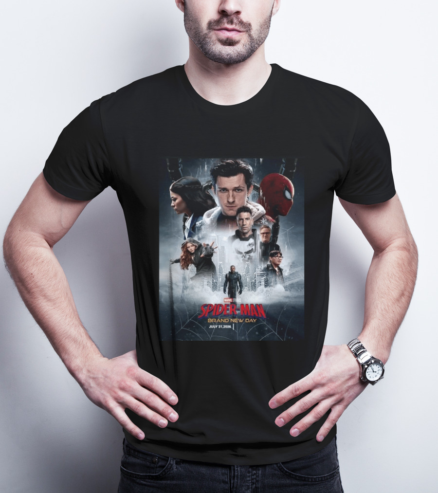 Marvel Studios Spider Man Brand New Day July 31 2026 Movie T-Shirt