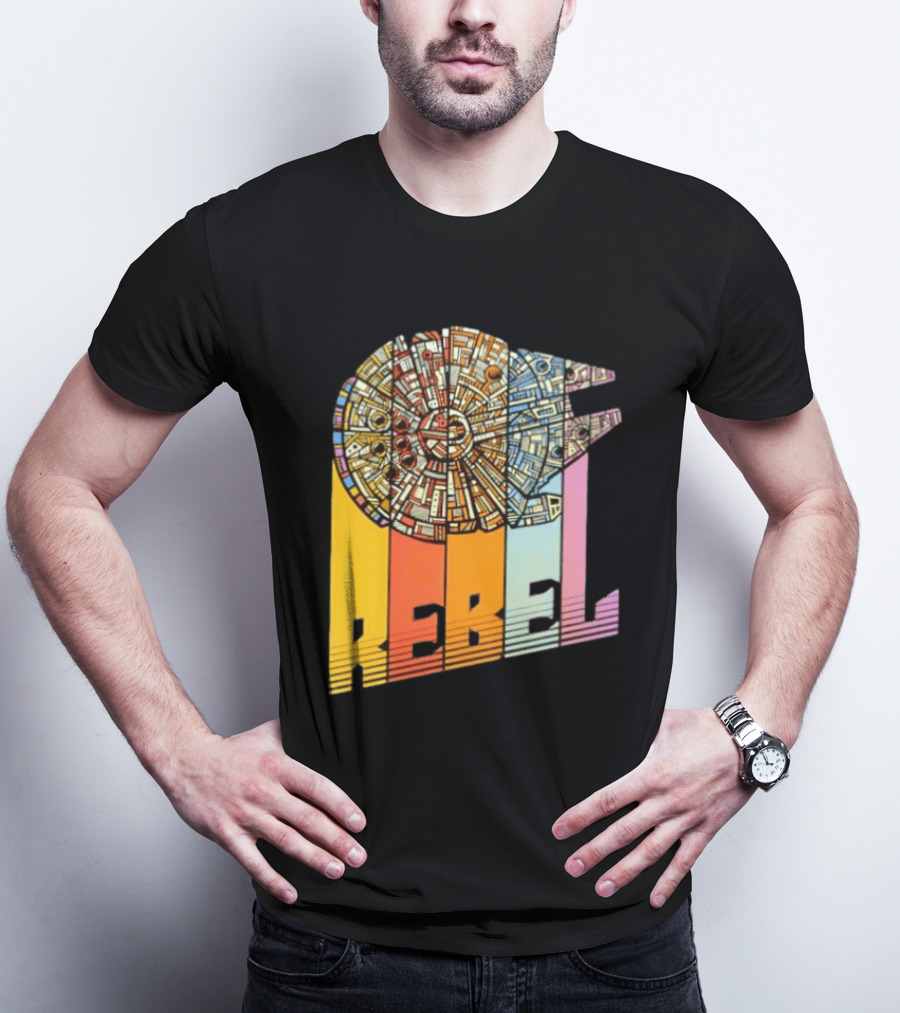 Millennium Falcon REBEL Star Wars Spaceship Movie T-Shirt