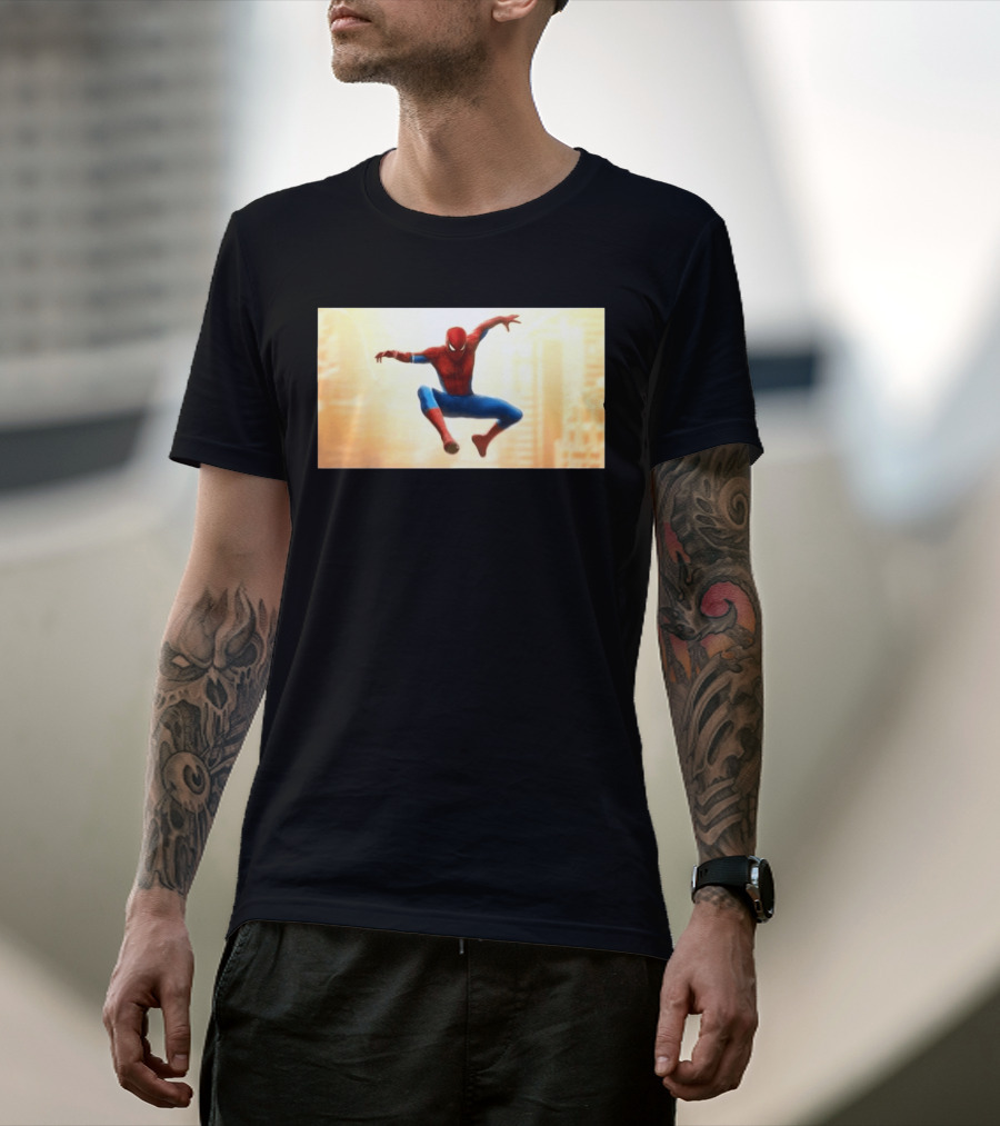Spider Man Brand New Day July 2026 Jumping Action Pose Classic Suit T-Shirt