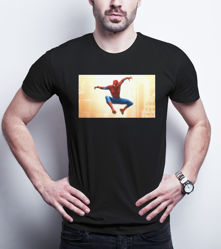 Spider Man Brand New Day July 2026 Jumping Action Pose Classic Suit T-Shirt