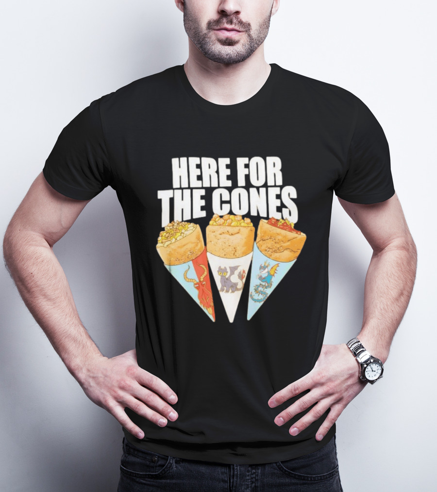 Here For The Cones Toothless How To Train Your Dragon Universal Epic Universe T-Shirt