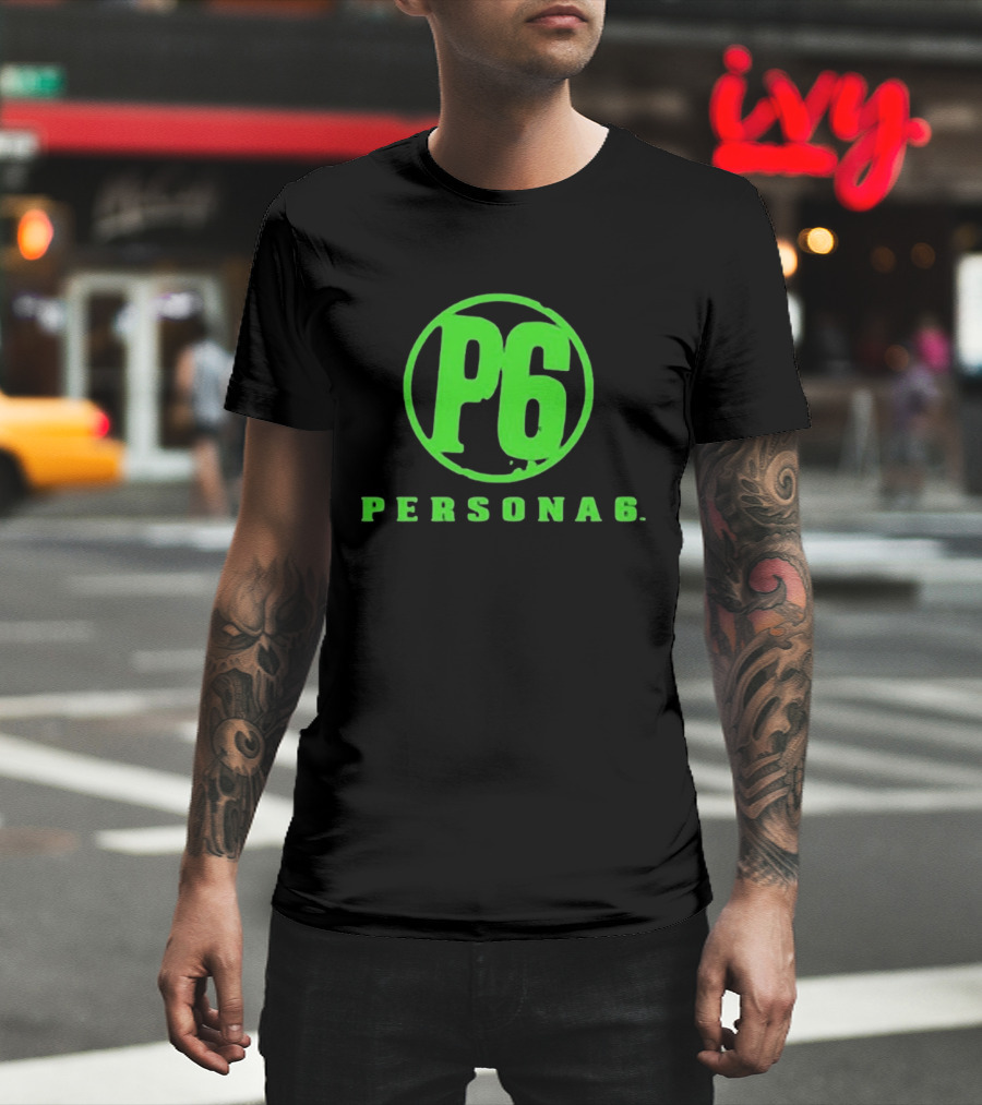 Persona 6 P6 Green Logo Commemorative T-Shirt