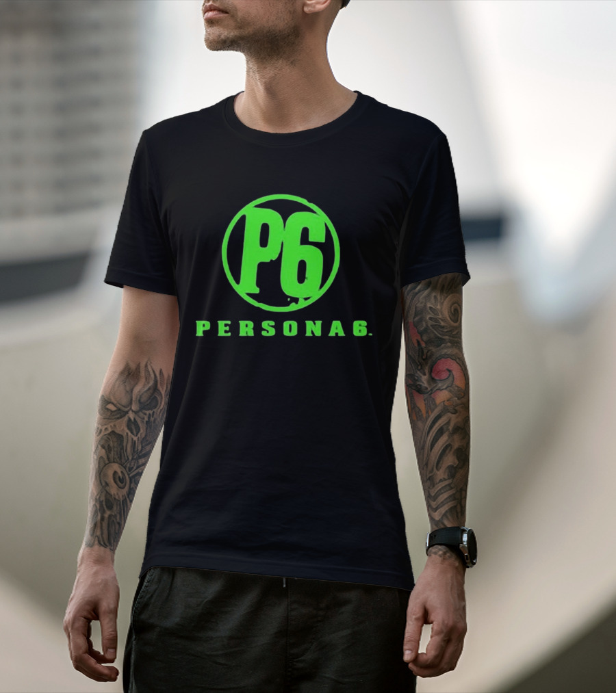 Persona 6 P6 Green Logo Commemorative T-Shirt