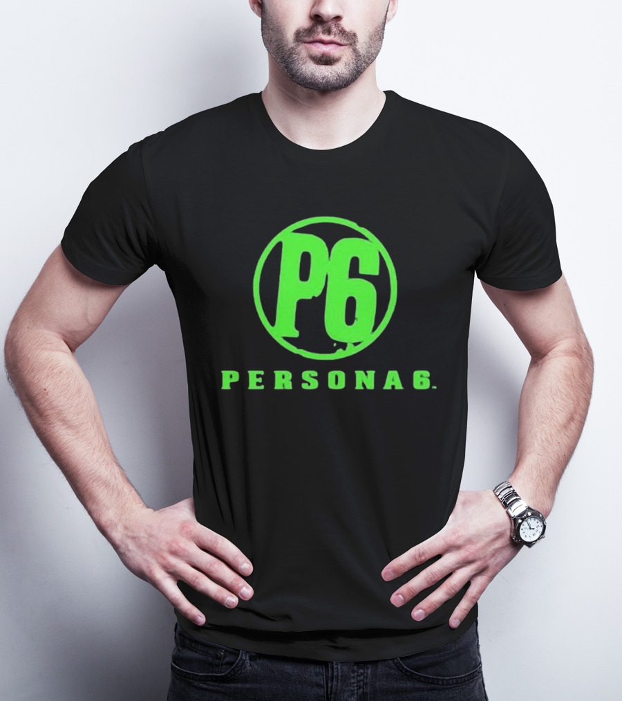 Persona 6 P6 Green Logo Commemorative T-Shirt