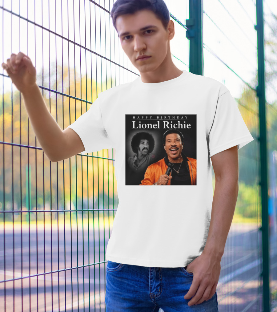 Happy Birthday Lionel Richie Vintage And Modern Singing Celebration T-Shirt