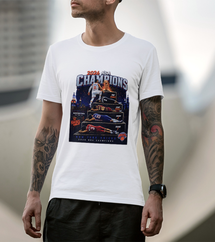 2026 NBA Champions New York Knicks Jalen Brunson Road To Glory T-Shirt