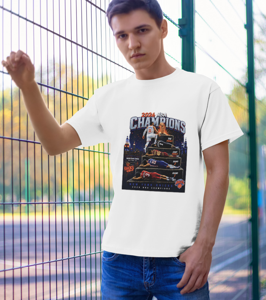 2026 NBA Champions New York Knicks Jalen Brunson Road To Glory T-Shirt