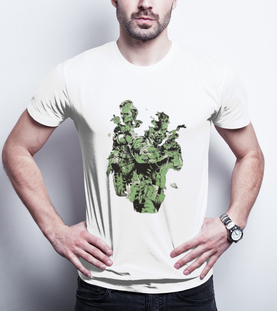 Naked Snake And The Boss Metal Solid 3 Snake Eater Iconic Duo Camouflage T-Shirt