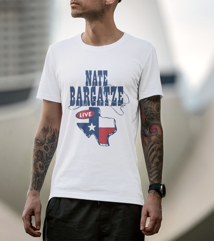 Nate Bargatze Texas Live Comedy Tour Red Blue State Star T-Shirt