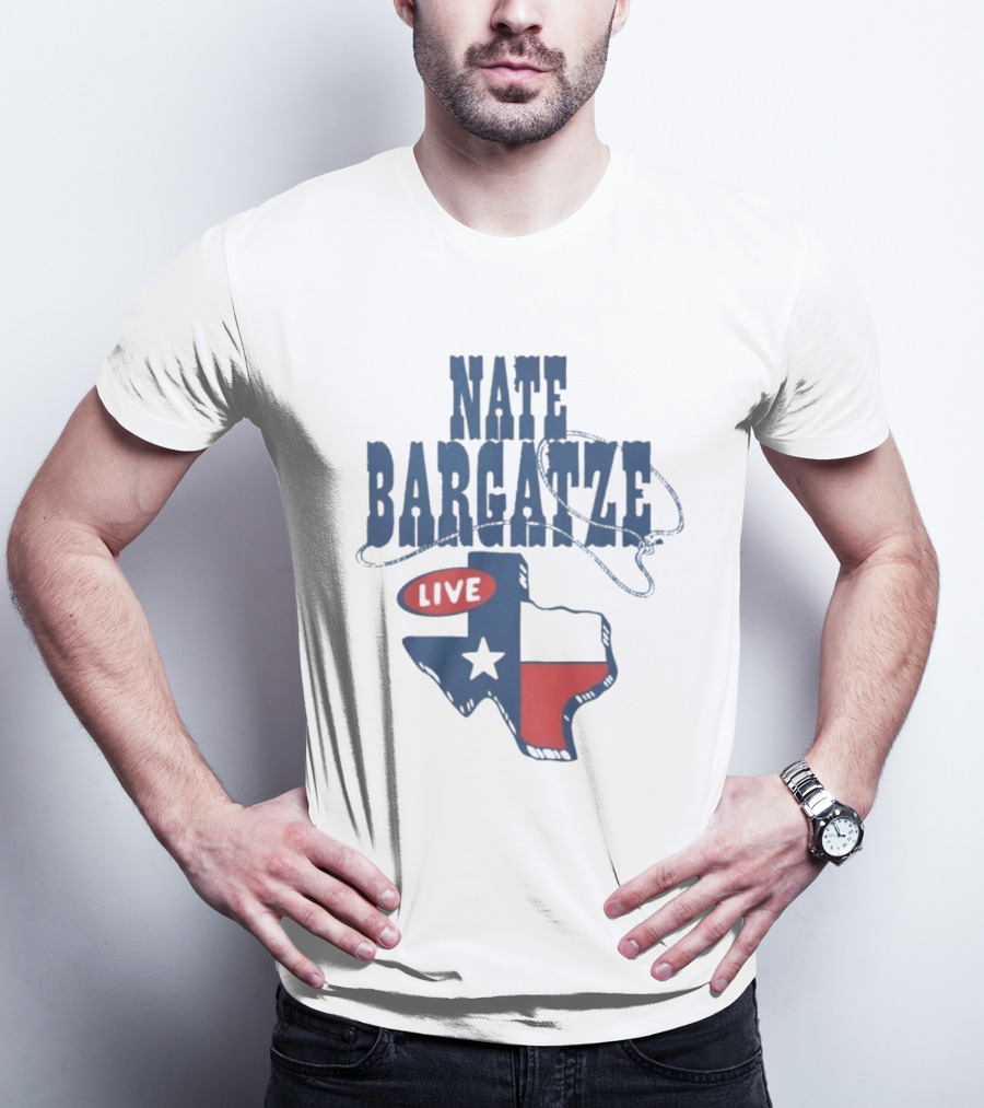Nate Bargatze Texas Live Comedy Tour Red Blue State Star T-Shirt