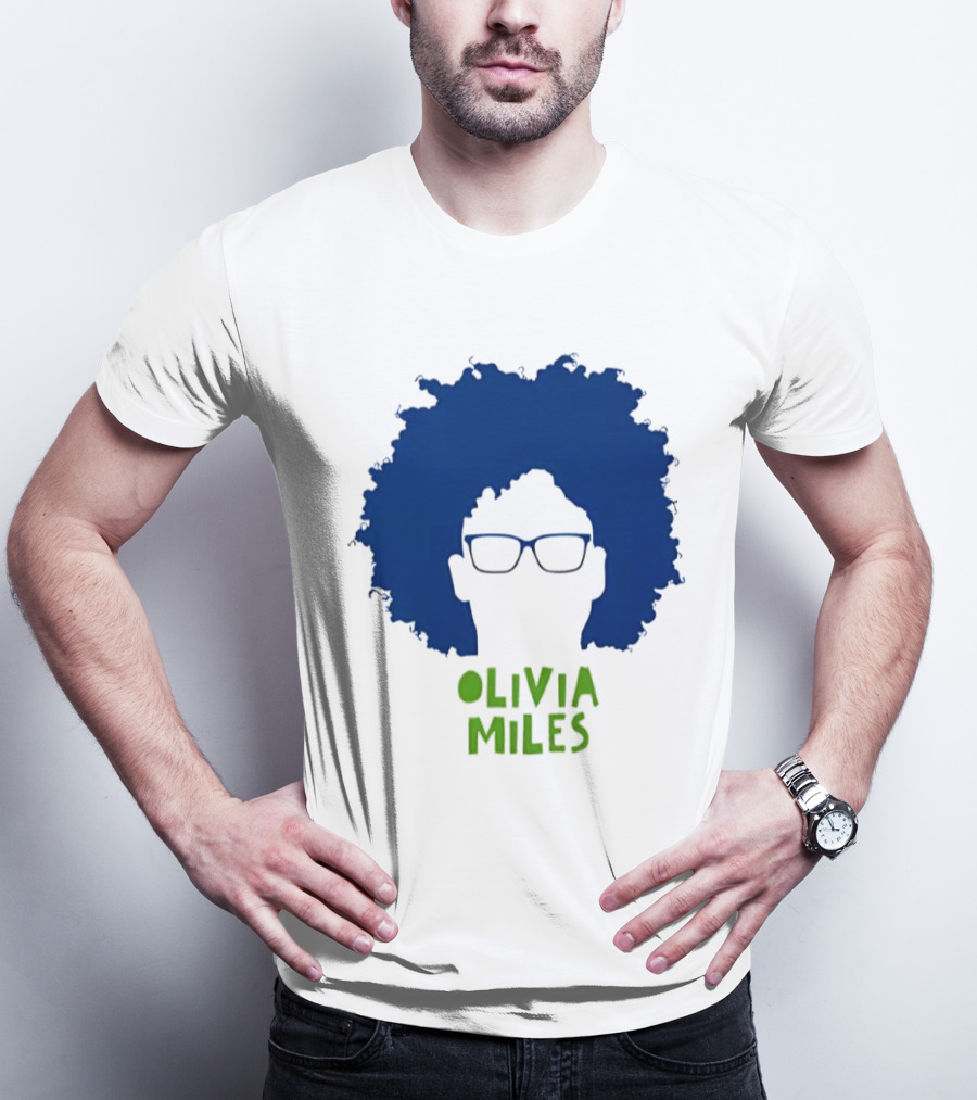 Olivia Miles Minnesota Lynx Fan Tribute Blue Afro Glasses T-Shirt