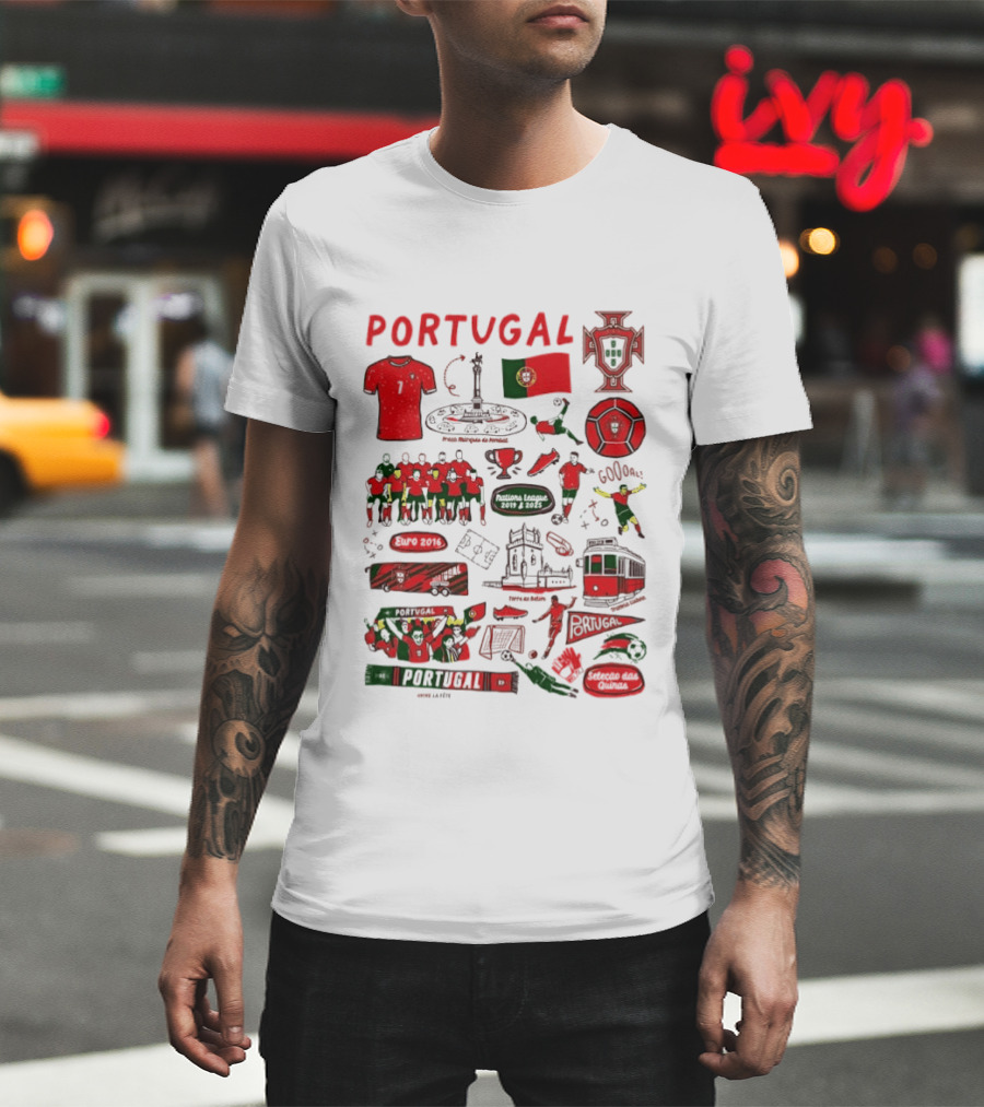 Portugal Football Team Seleção Das Quinas Euro 2016 Nations League Crest T-Shirt