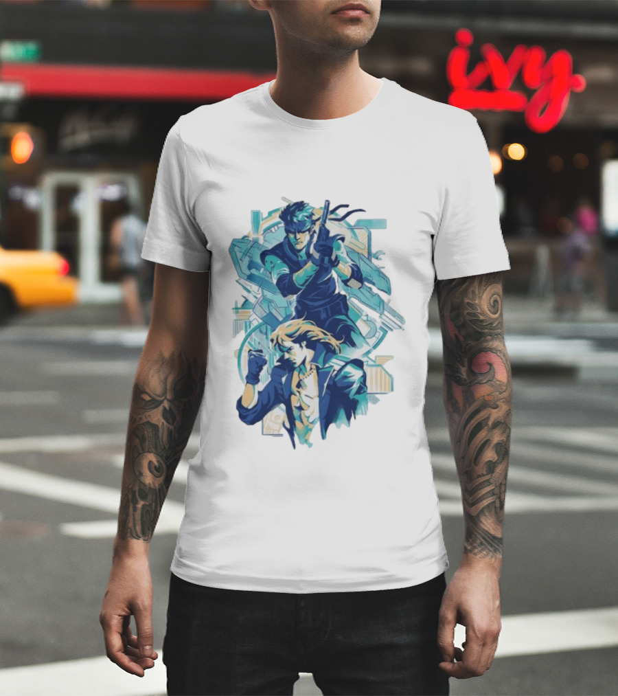 Solid Snake Frank Jaeger Tactical Espionage Metal Action T-Shirt