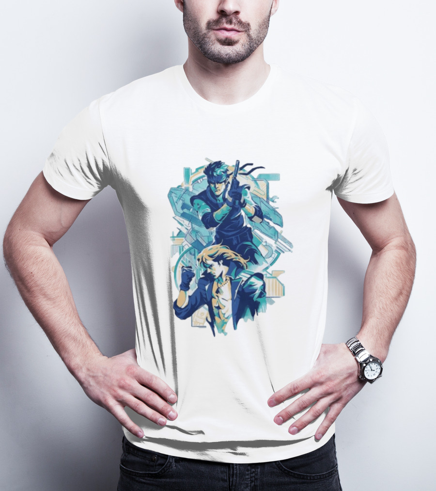 Solid Snake Frank Jaeger Tactical Espionage Metal Action T-Shirt