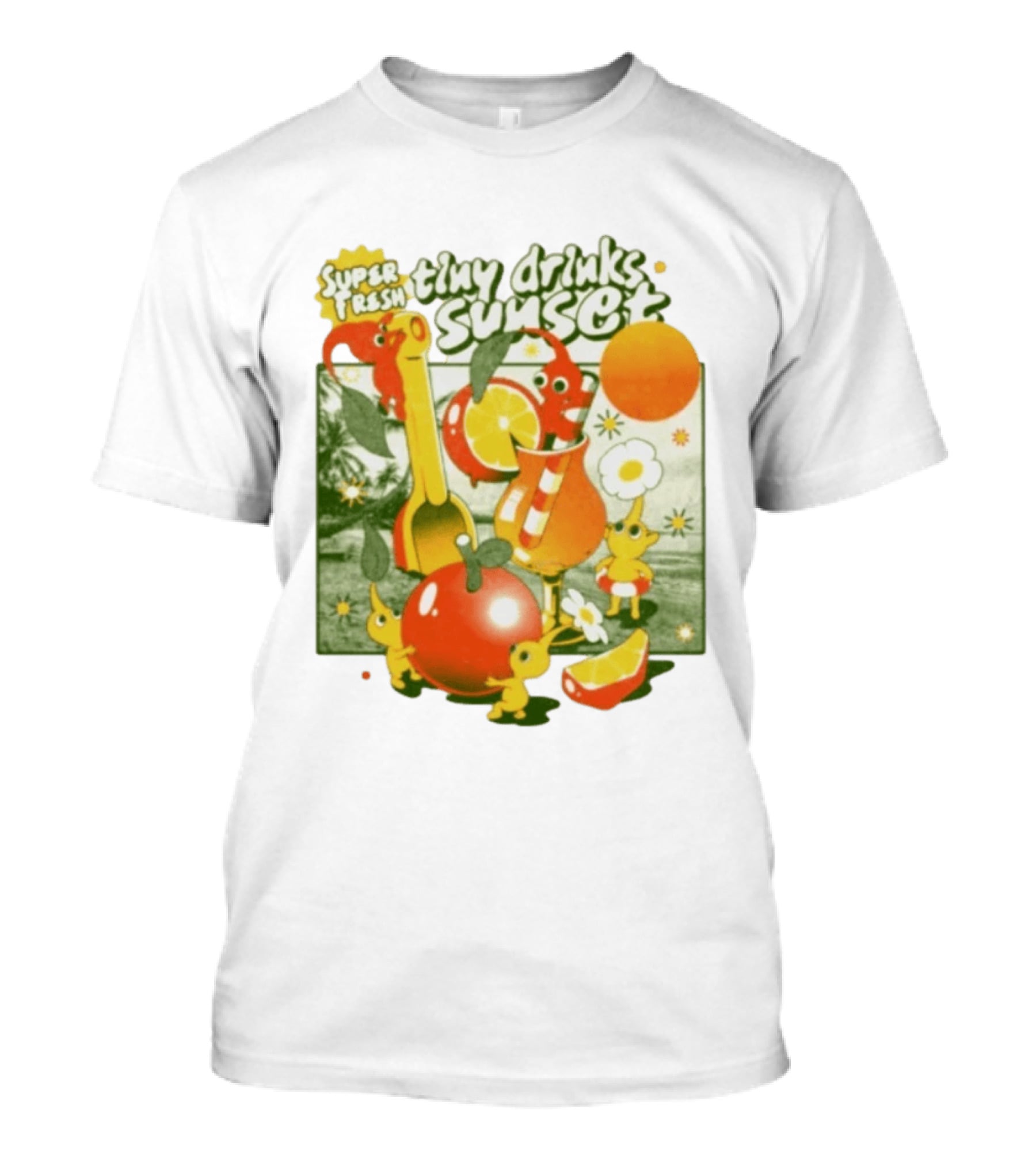 Super Fresh Tiny Drinks Sunset Pikmin Juicy Fruits Adventure T-Shirt