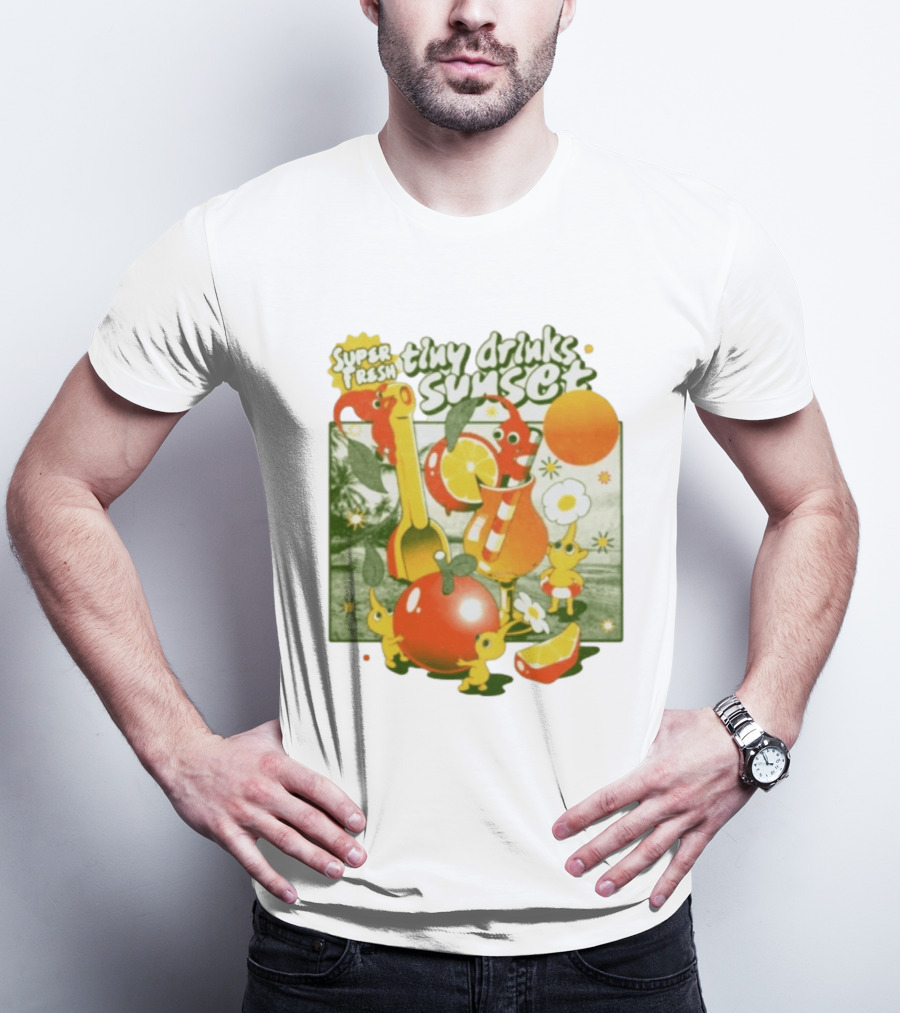 Super Fresh Tiny Drinks Sunset Pikmin Juicy Fruits Adventure T-Shirt