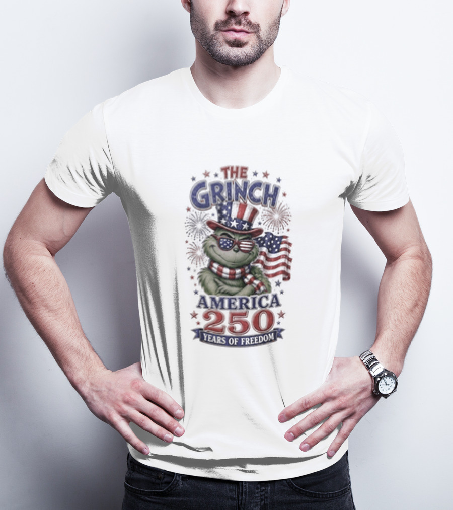 The Grinch America Celebrating 250 Years Of Freedom With Patriotic T-Shirt