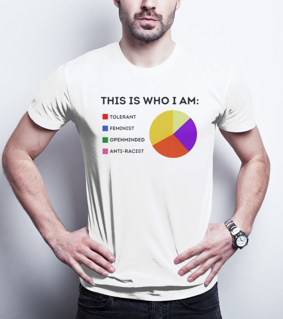 Tolerant Feminist Openminded Anti Racist Pie Chart This Is Who I Am T-Shirt