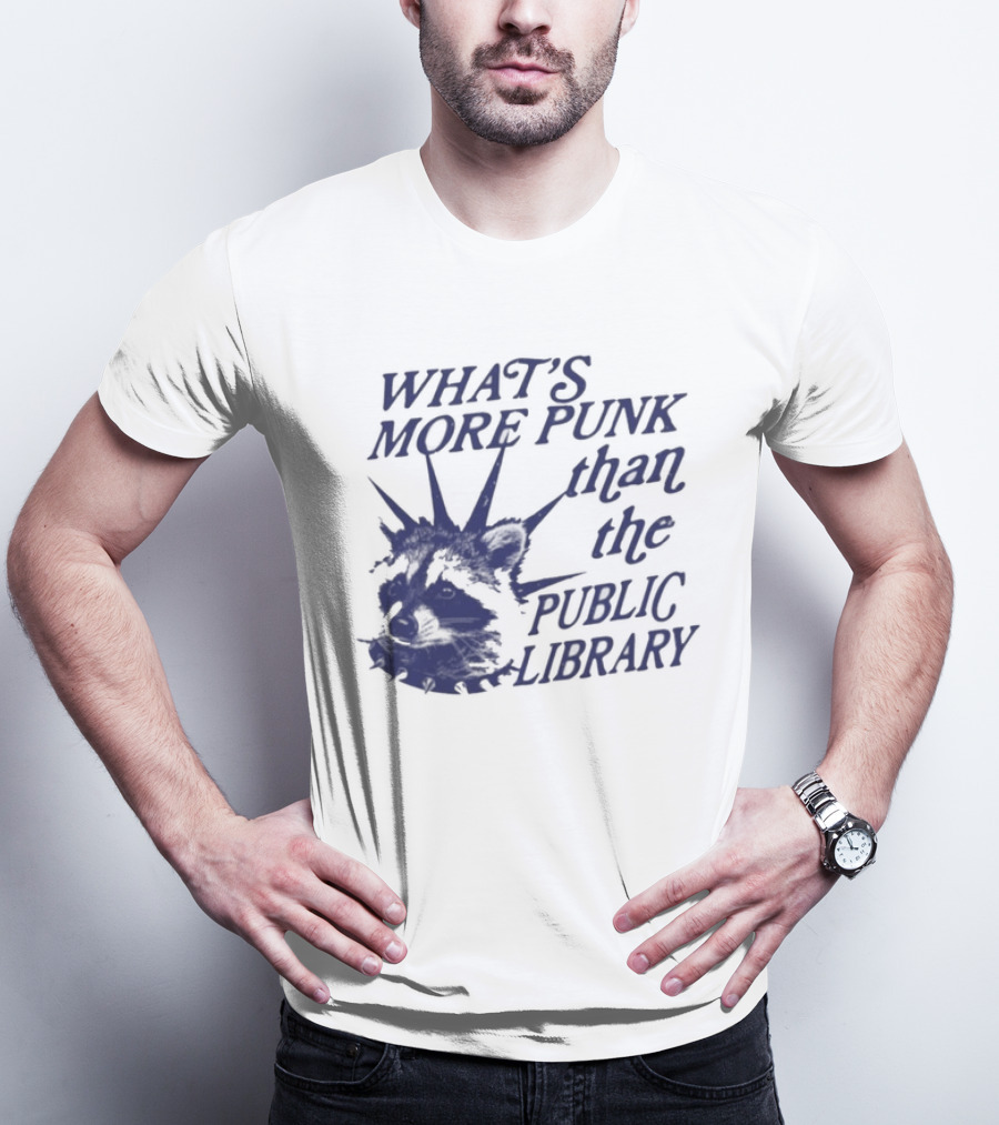 What's More Punk Than The Public Library Reading Raccoon T-Shirt