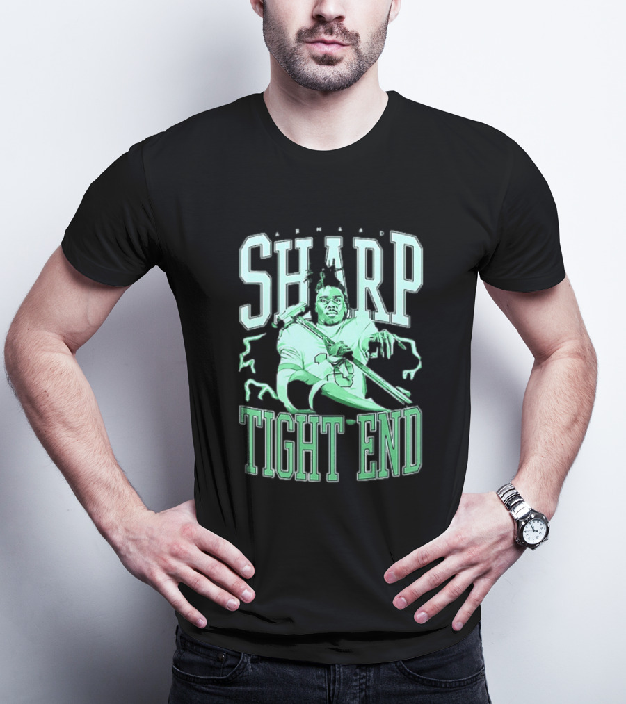 Armaad Sharp Football Player Graphic With Hammer And Electric Aura T-Shirt