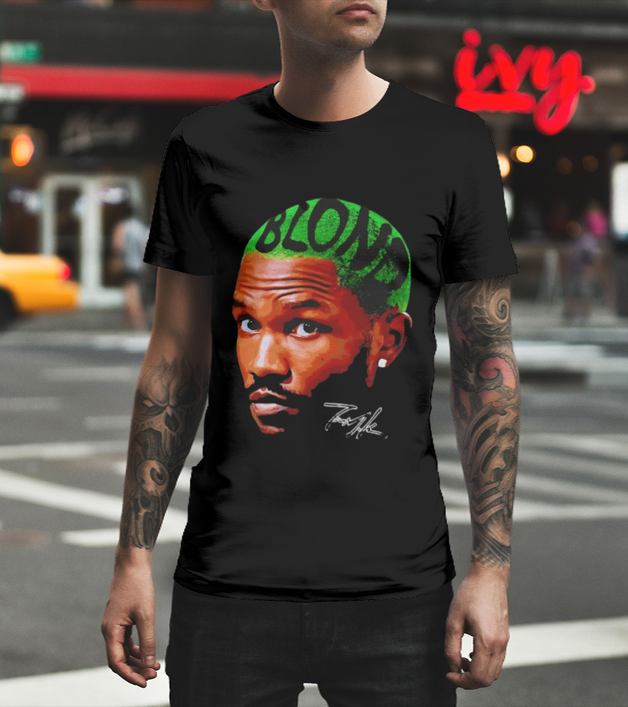 Frank Ocean Blond Album Cover Green Hair R&B Music T-Shirt
