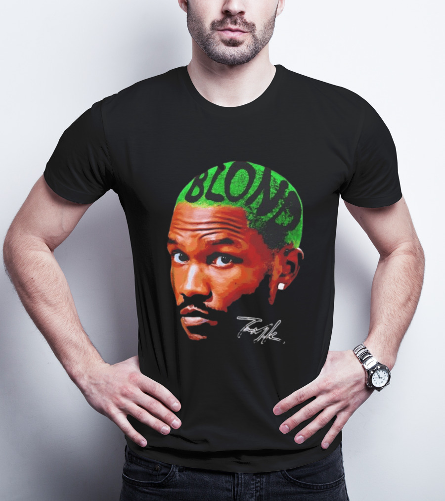 Frank Ocean Blond Album Cover Green Hair R&B Music T-Shirt