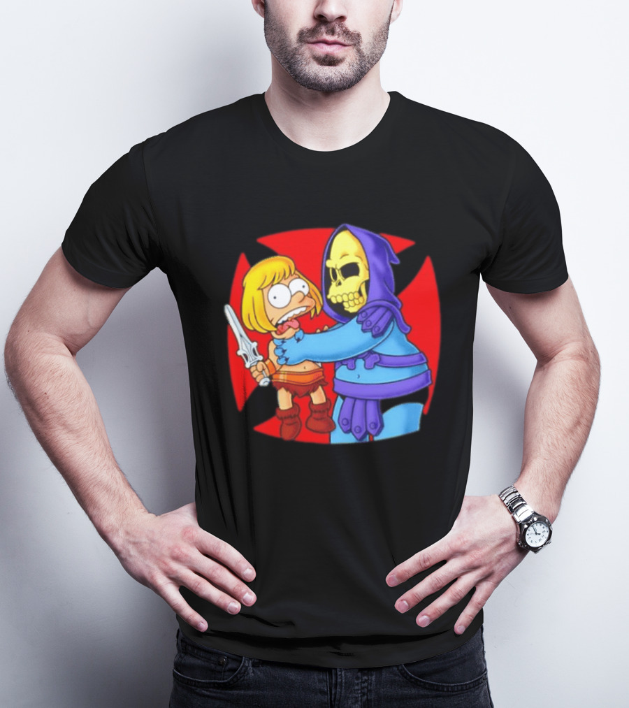 He Man Skeletor Masters Of The Universe Bart Simpson Mashup T-Shirt