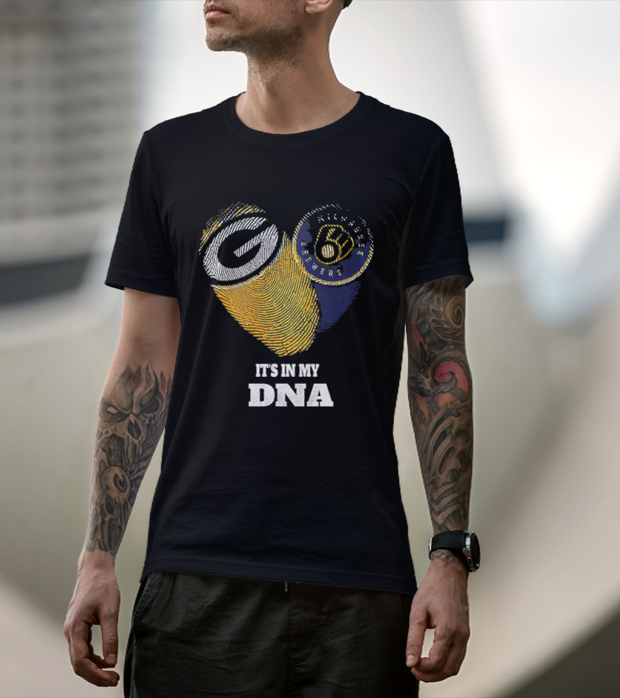 It Is In My DNA Green Bay Packers Milwaukee Brewers T-Shirt