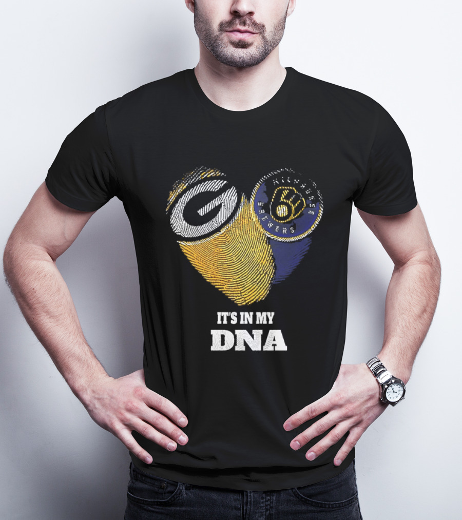 It Is In My DNA Green Bay Packers Milwaukee Brewers T-Shirt