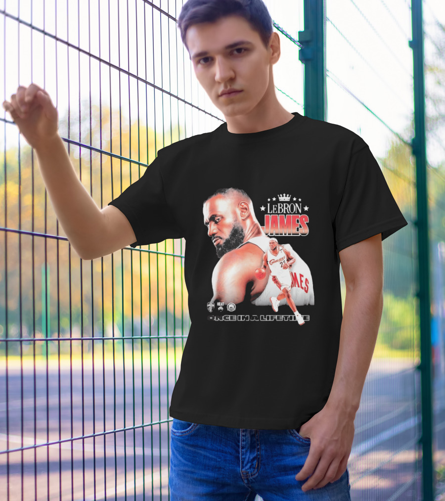 LeBron James Cleveland Cavaliers Once In A Lifetime NBA Heat Championships T-Shirt