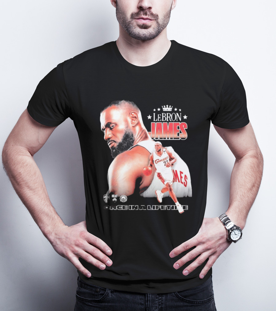 LeBron James Cleveland Cavaliers Once In A Lifetime NBA Heat Championships T-Shirt