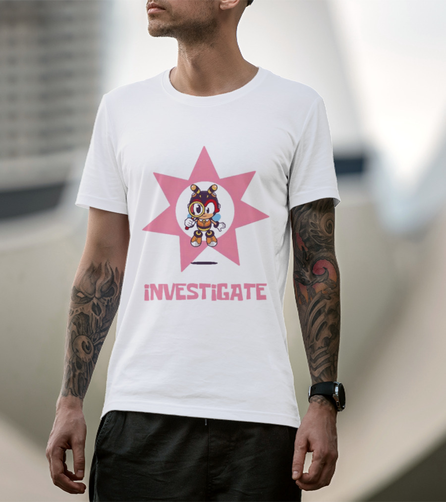 INVESTiGATE Charmy Bee Star Emblem Detective T-Shirt