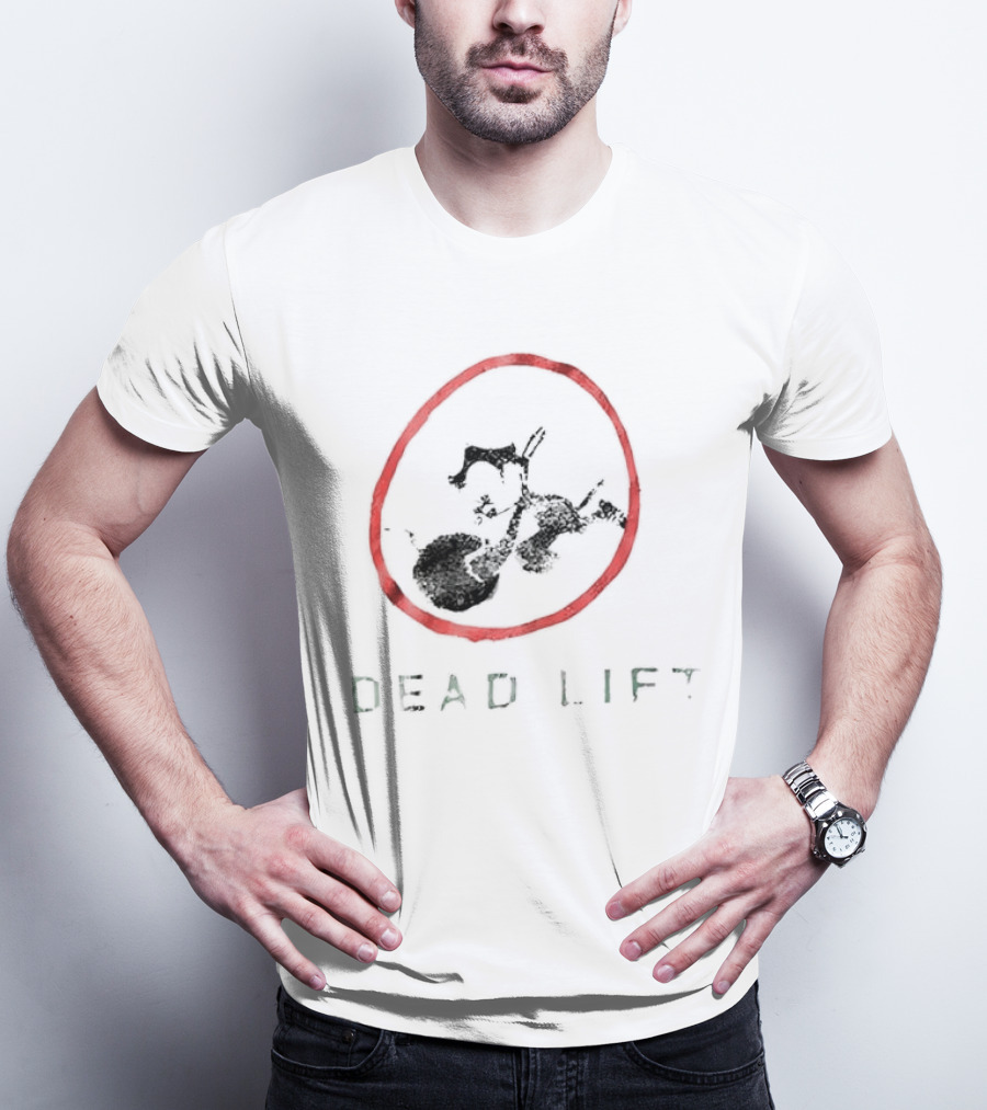 Felix The Cat Dead Lift Red Circle Weightlifting T-Shirt