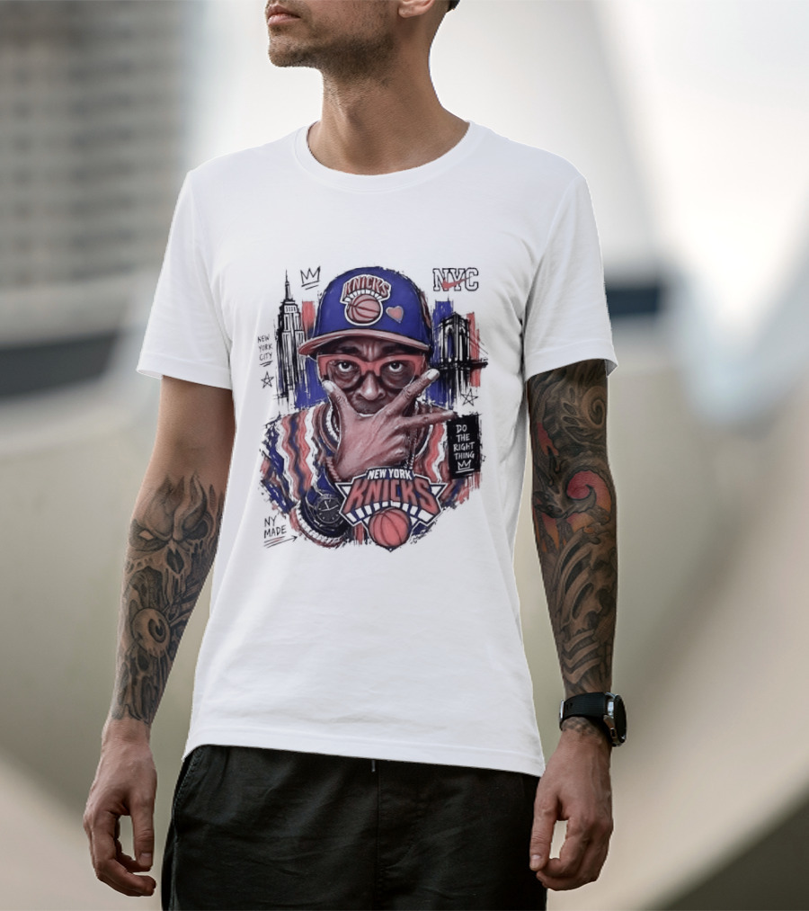 Spike Lee New York Knicks Do The Right Thing Madison Square Garden NYC Basketball T-Shirt