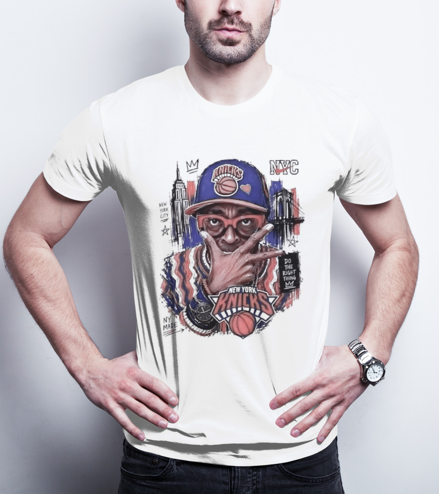 Spike Lee New York Knicks Do The Right Thing Madison Square Garden NYC Basketball T-Shirt