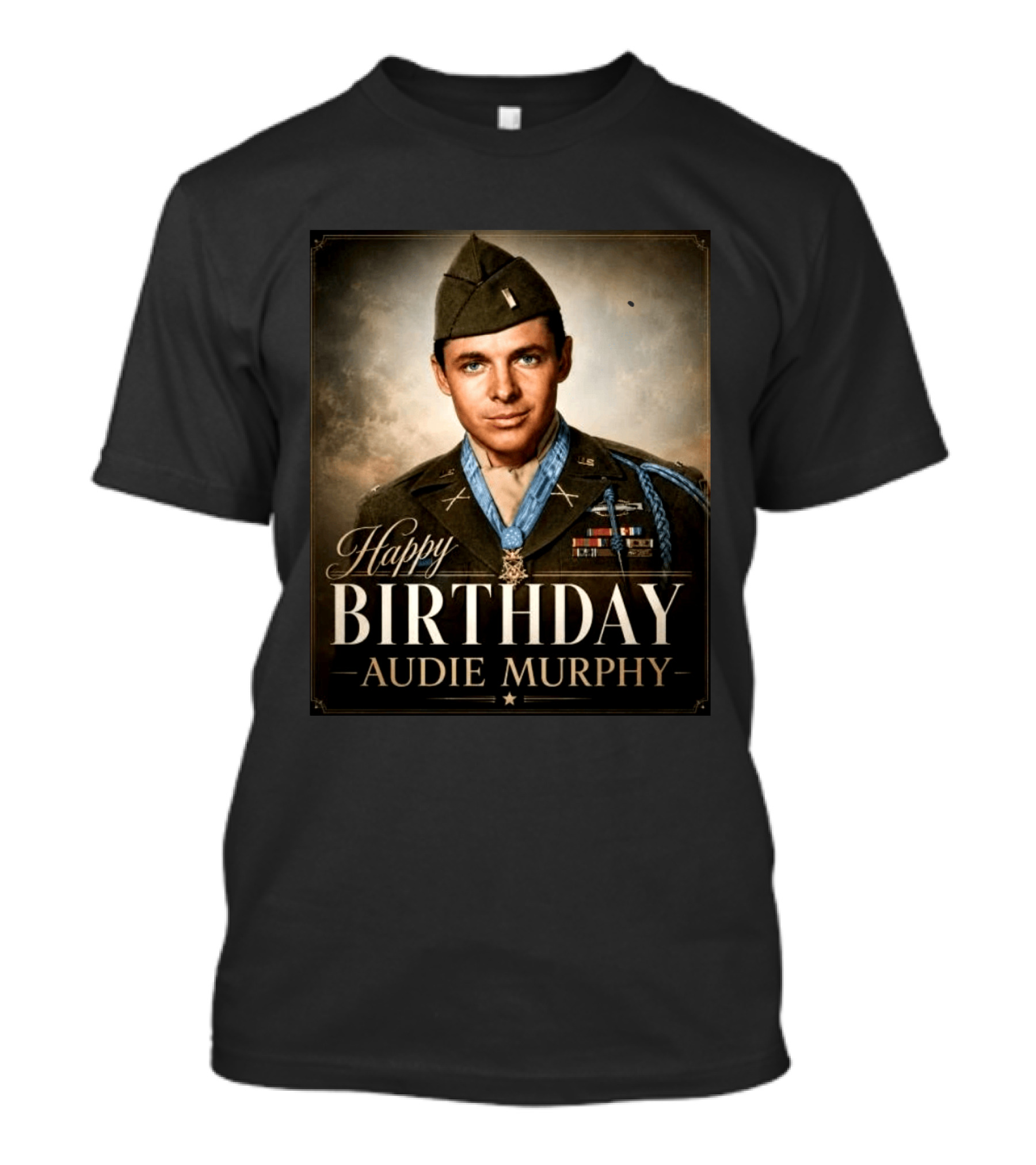Happy Birthday Audie Murphy 101st Anniversary Celebration T-Shirt