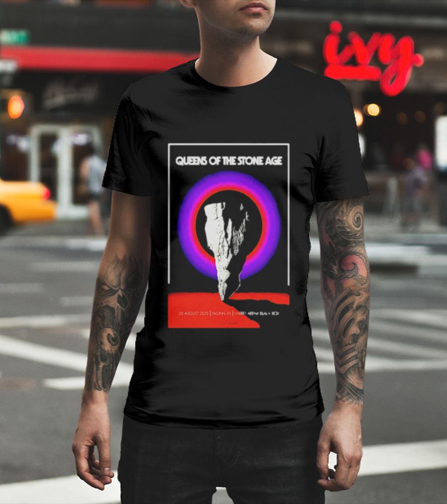 Queens Of The Stone Age 02 August 2025 Tallinn EE LHF Studio 47 Vintage Circle T-Shirt