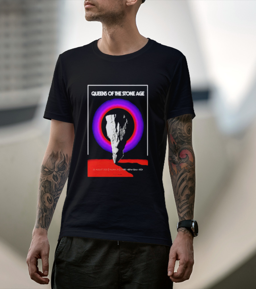 Queens Of The Stone Age 02 August 2025 Tallinn EE LHF Studio 47 Vintage Circle T-Shirt