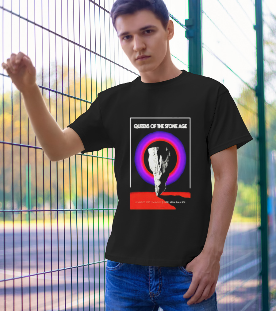 Queens Of The Stone Age 02 August 2025 Tallinn EE LHF Studio 47 Vintage Circle T-Shirt