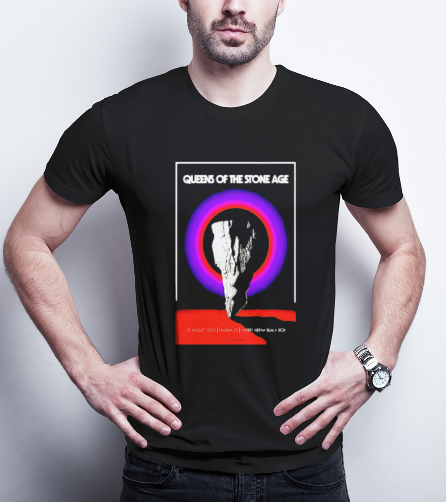Queens Of The Stone Age 02 August 2025 Tallinn EE LHF Studio 47 Vintage Circle T-Shirt