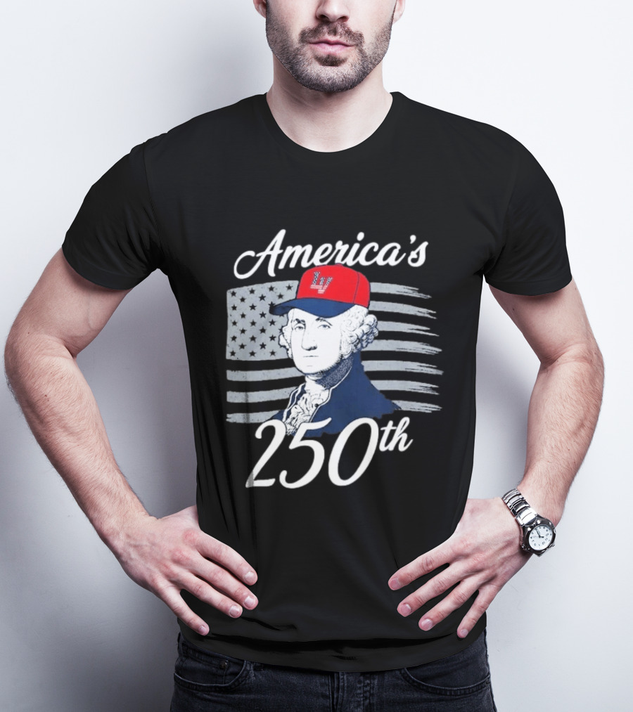 Las Vegas Aviators America's 250th George Washington LV Cap Navy T-Shirt