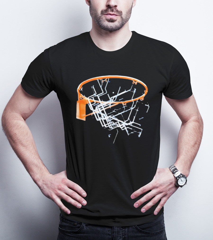 New York City Subway Map Basketball Hoop The Bronx Manhattan Queens T-Shirt
