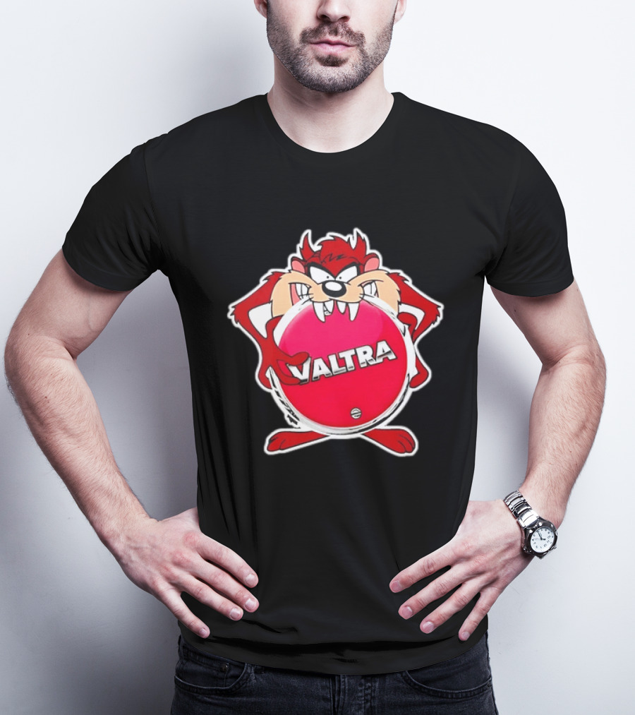 Valtra Tasmanian Devil Character Holding Red Disc T-Shirt