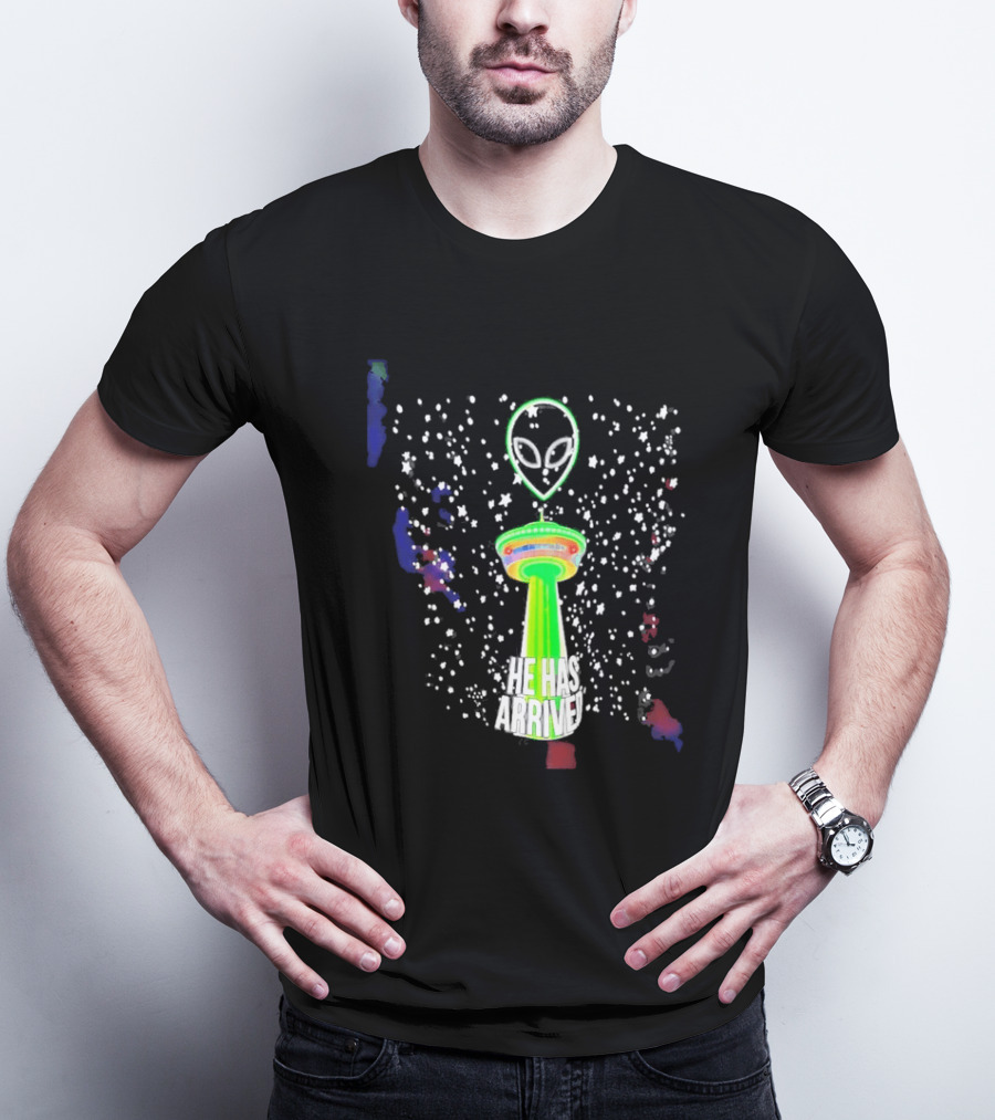 Wemby Spurs Alien He Has Arrived San Antonio Tower NBA Spurs T-Shirt
