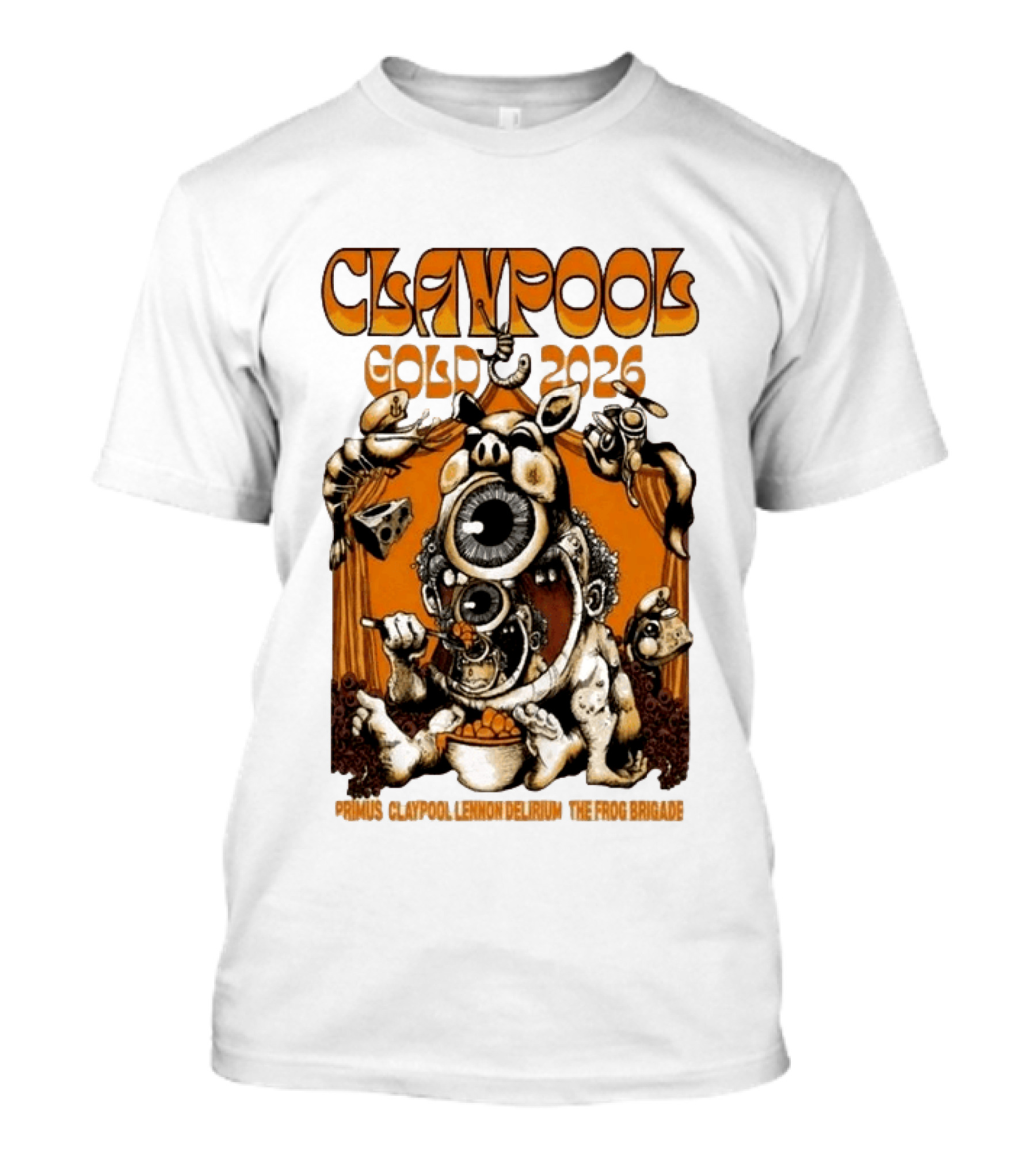 Claypool Cellar Door 2026 Primus Lennon Delirium Frog Brigade T-Shirt